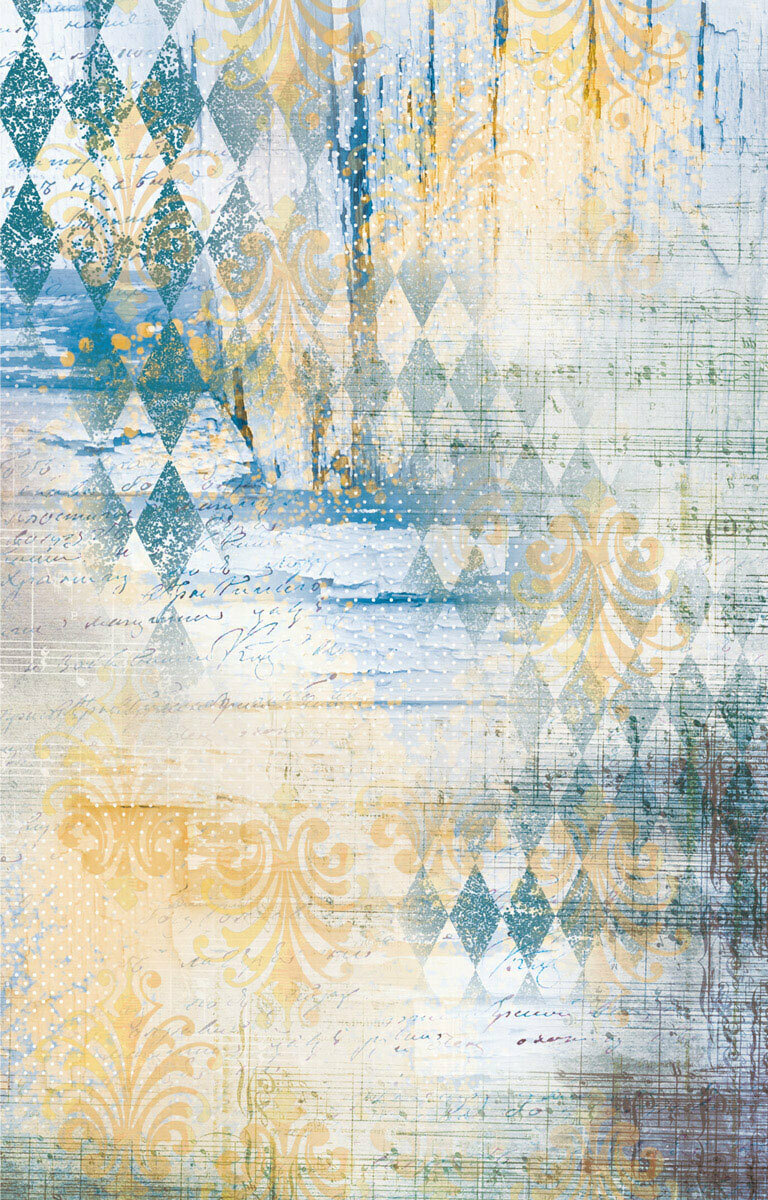 Бумага рисовая для декупажа "Графика. Синий ромб"