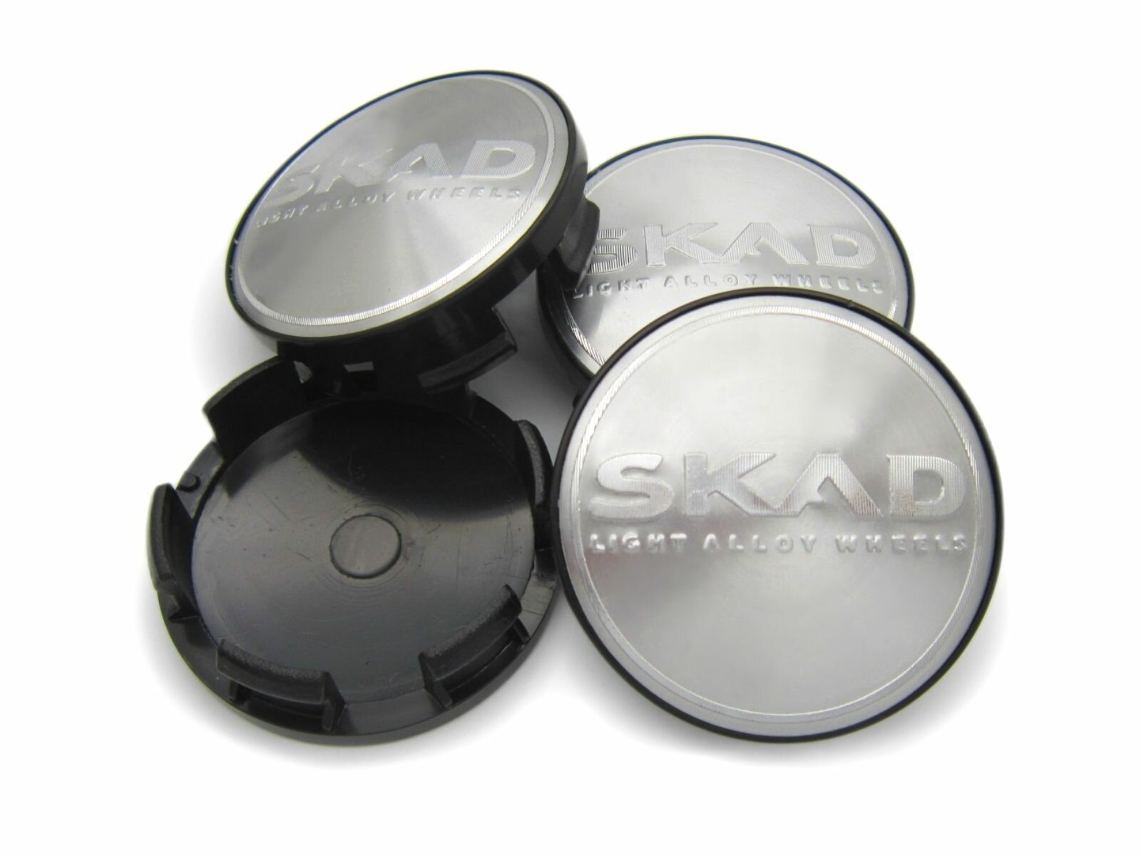 Колпачки заглушки на литые диски SKAD classic chrome 56/51/12 мм, 4 шт.