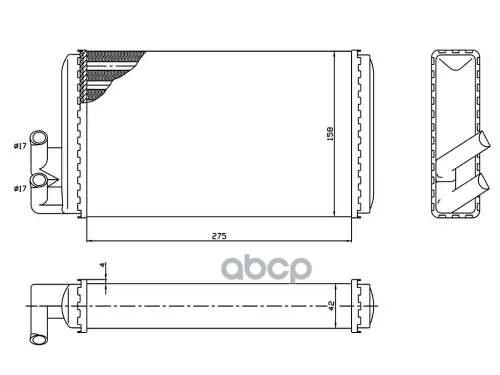 10-35001-SX_радиатор печки! Audi 100/A6 76> Stellox арт. 1035001SX