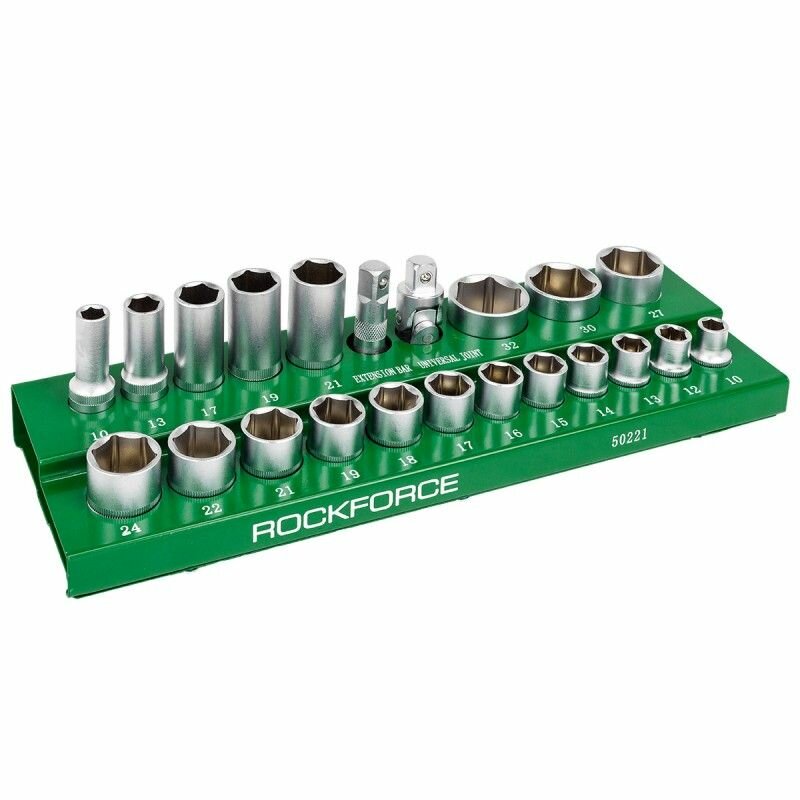 Набор головок 1/2", 22 предмета (6гр.) ROCKFORCE