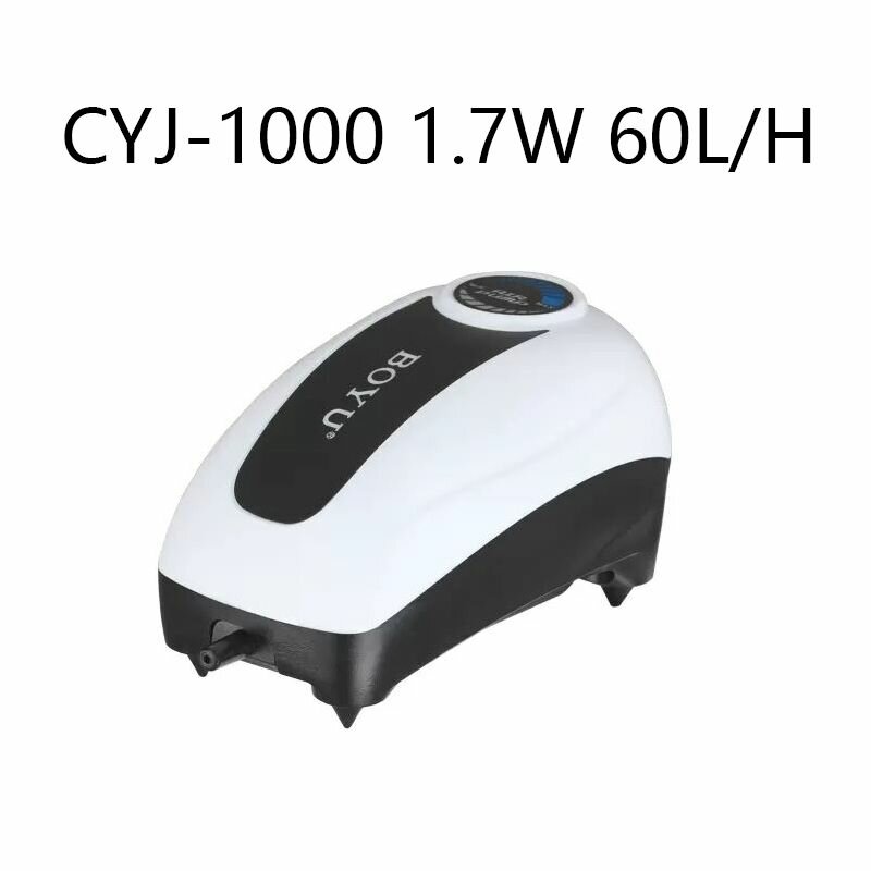 Аквариумный кислородный насос BOYU CJY-1000, воздушный компрессор, 1,7 Вт, 60Л/ч, с одним отверстием, подходит для аквариума 20-30 см