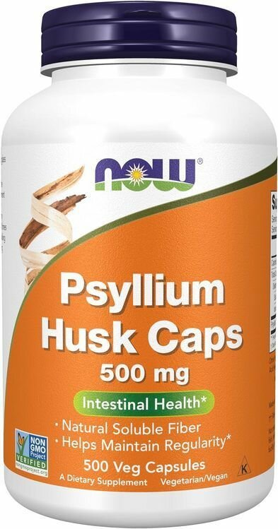 Now Foods Psyllium Husk Caps 500 mg 500 капсул , Шелуха подорожника