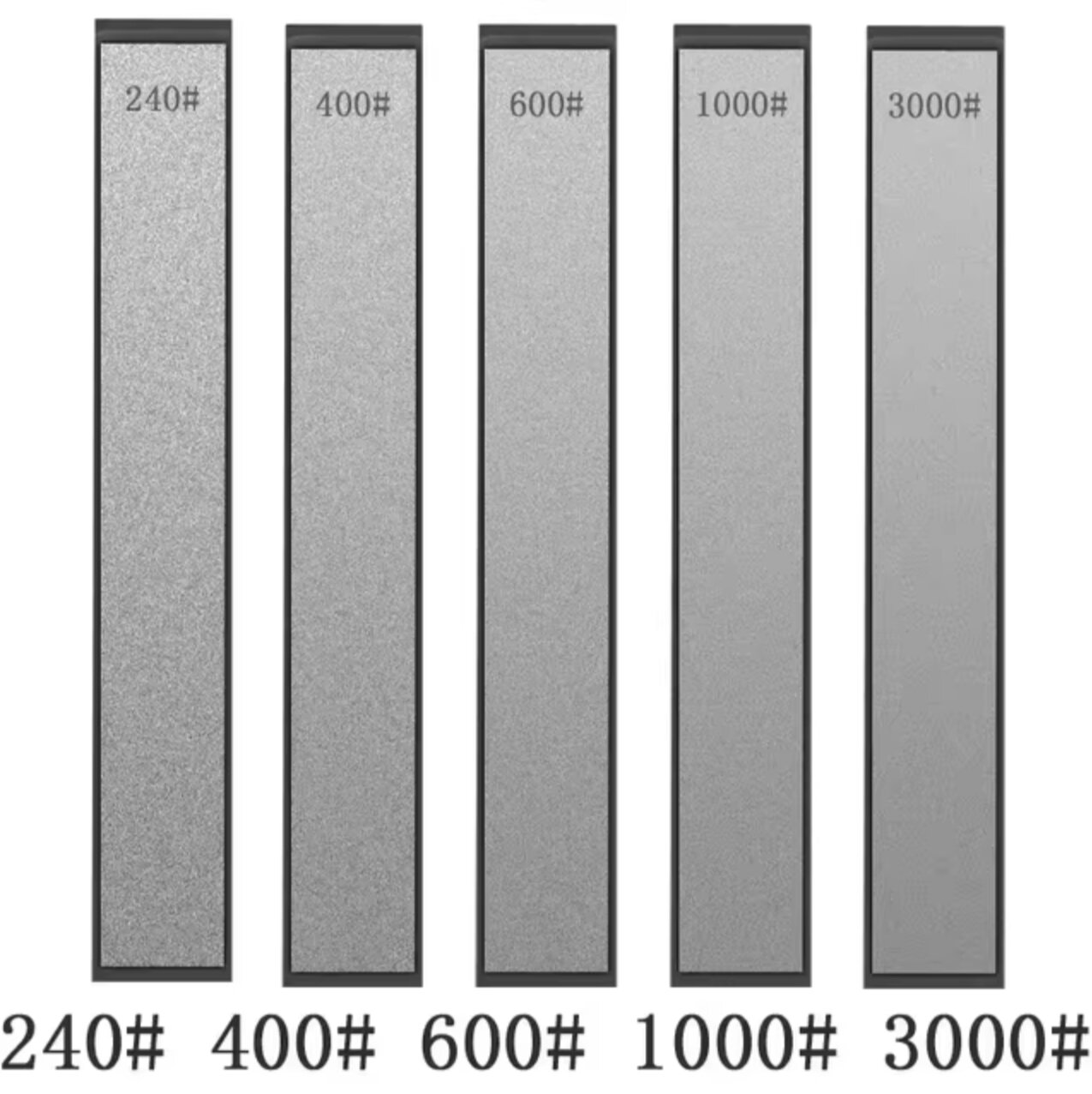 Набор из 5 алмазных брусков для заточки стандарта Apex #240, #400, #600, #1000, #3000 грит