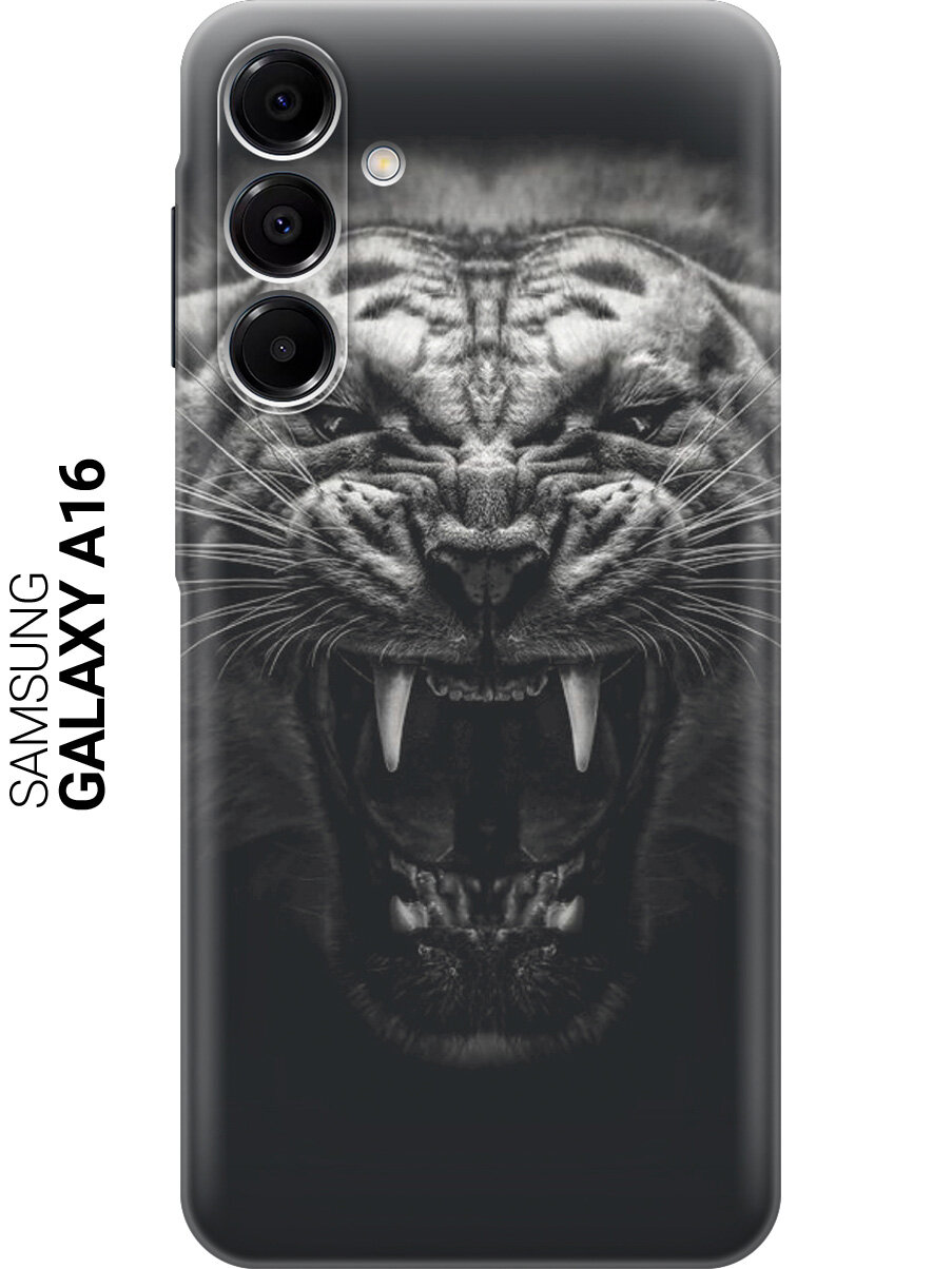 Силиконовый чехол на Samsung Galaxy A16 с принтом "Оскал тигра"