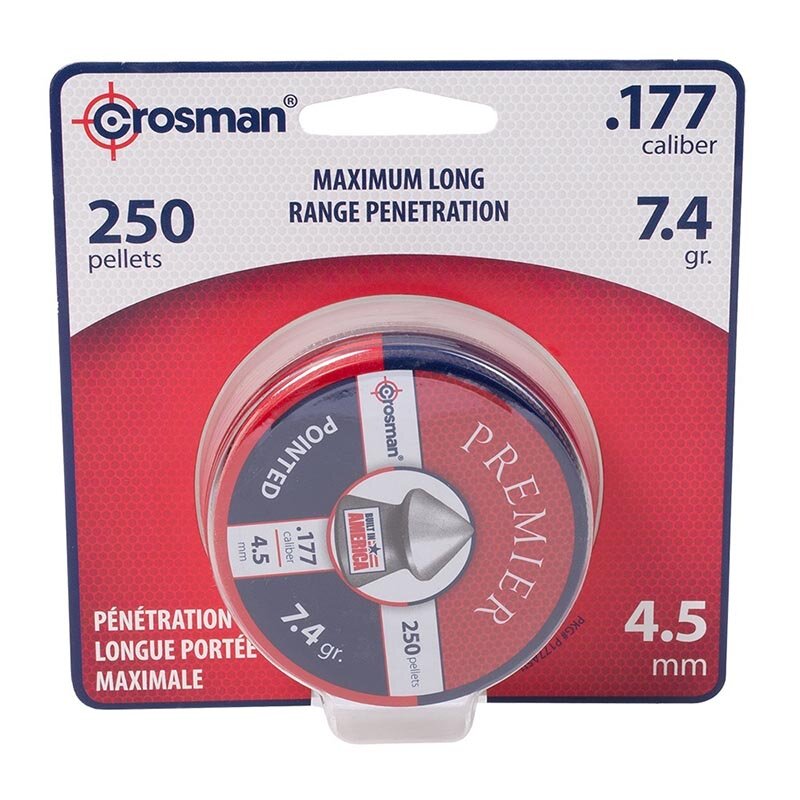 Crosman Пуля пневматическая Crosman Pointed, 4,5 мм, 7,4 гран (250 шт.)