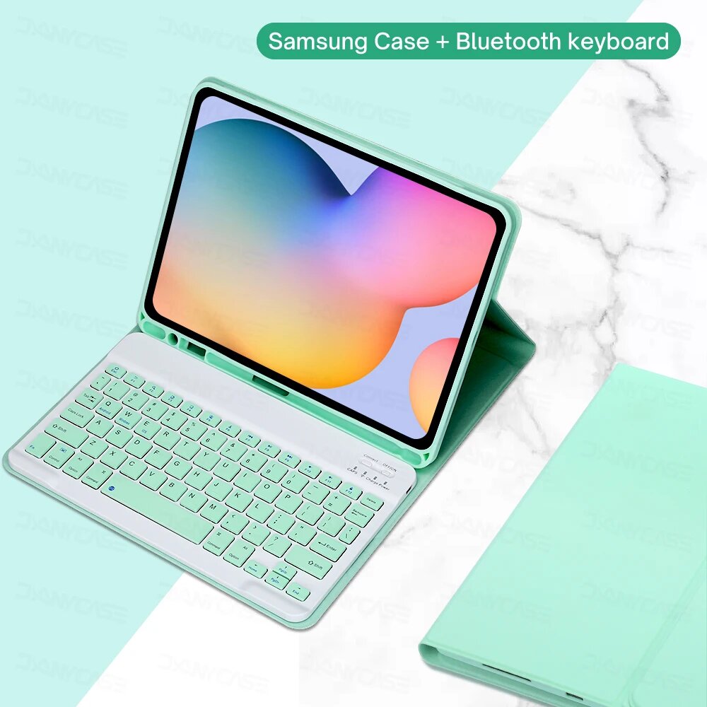 Чехол-клавиатура DANYCASE для Samsung Galaxy Tab A8 10.5, Light green 1