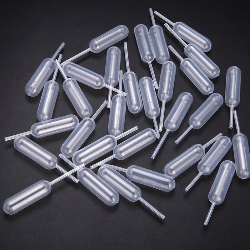 Прозрачные одноразовые пипетки 4 мл Серебряный, 50pcs 4ml