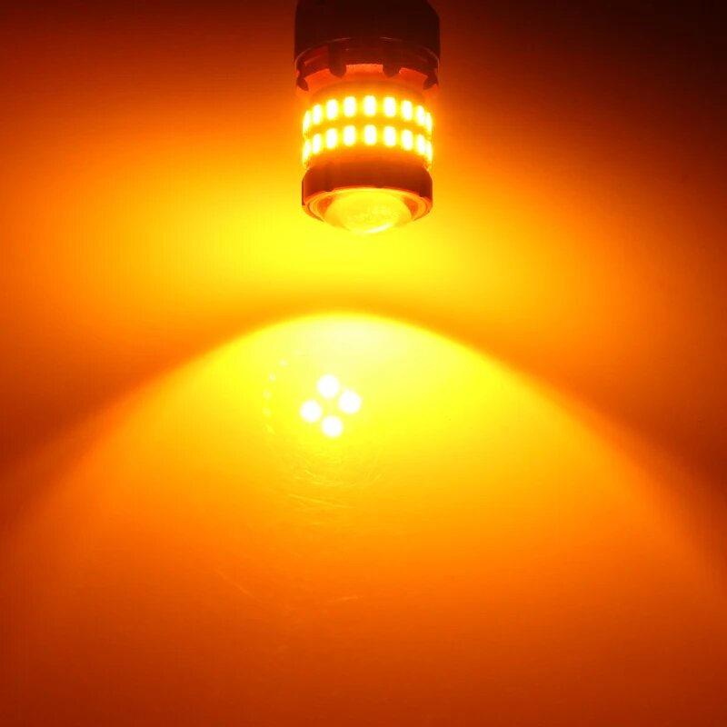 Супер яркая лампа AENVTOL 7443 W21/5W SRCK для Lada Kalina Vesta Granta, дневные Amber Yellow