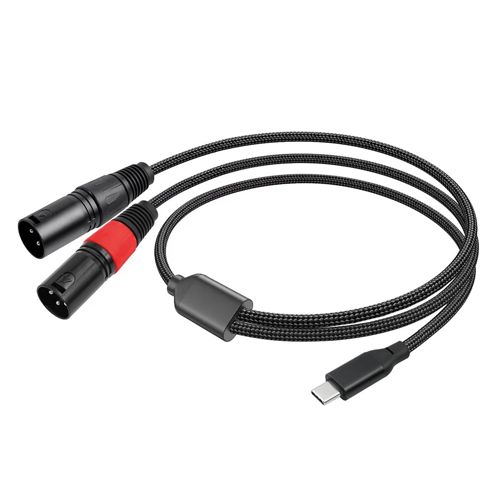 Аудиокабель со встроенным чипсетом DAC, USB C на Dual XLR
