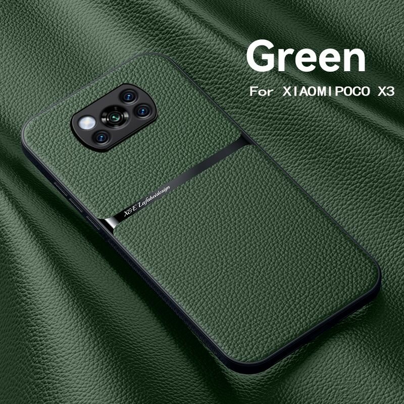 Чехол для телефона Xiaomi Poco X3 / X3 NFC / X3 Pro Удобная кожаная ощущение Защита от падения