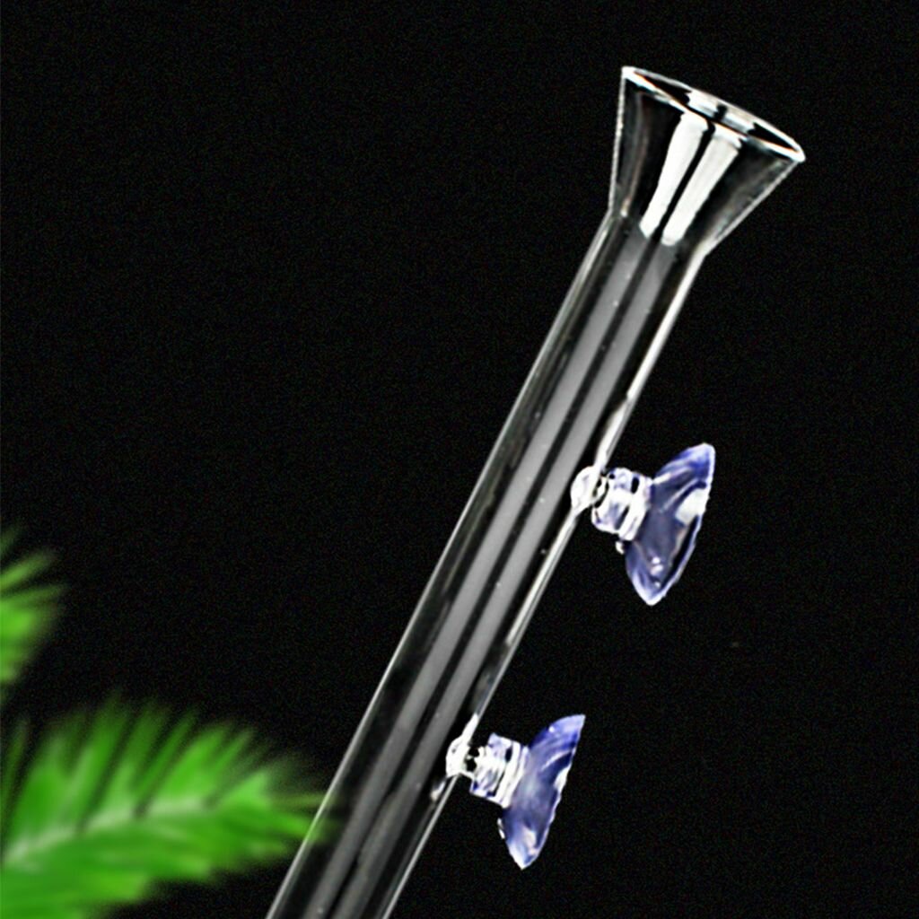 Кормушка для креветок и рыб, прозрачная стеклянная трубка кормления с присоской тарелок