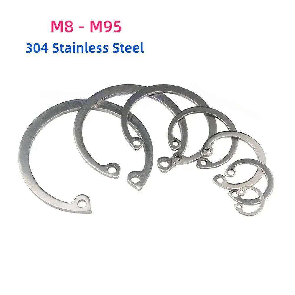 Стопорное кольцо из нержавеющей стали 304 для эластичного зажима M8-M95 M45-3pcs