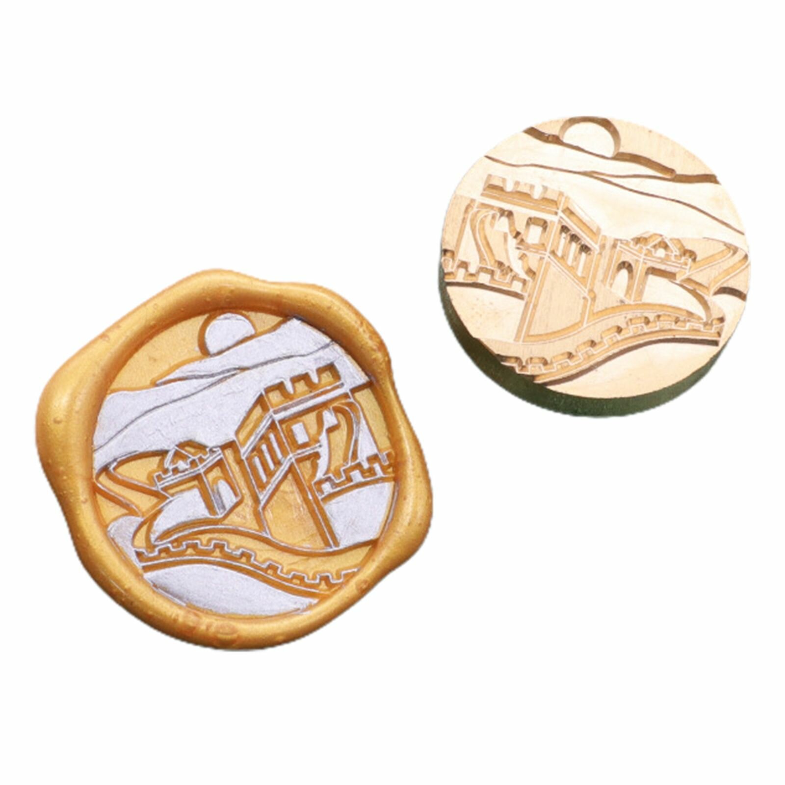 Конверты и приглашения в ретро-китайском стиле - Заголовок с сургучной печатью старинном 17