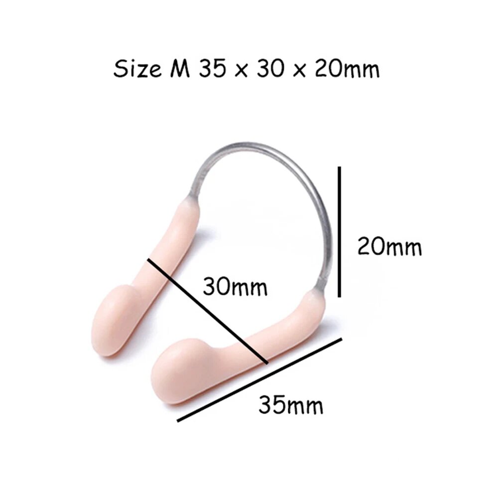 Силиконовый зажим для носа из нержавеющей стали Розовый, Size M