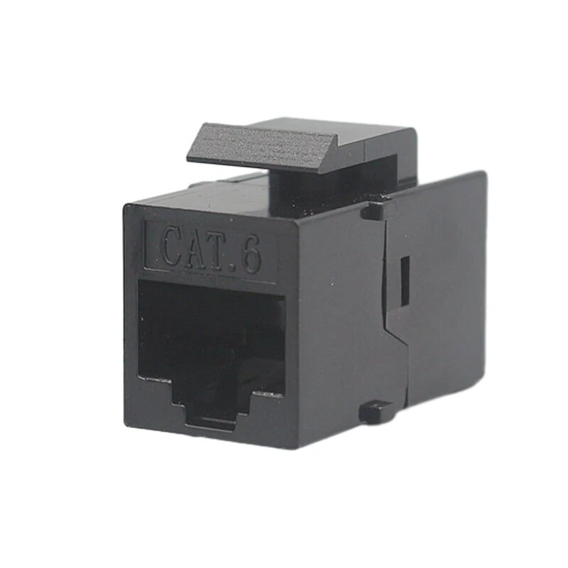 Белый CAT6 RJ45 keystone Black Straight CAT6