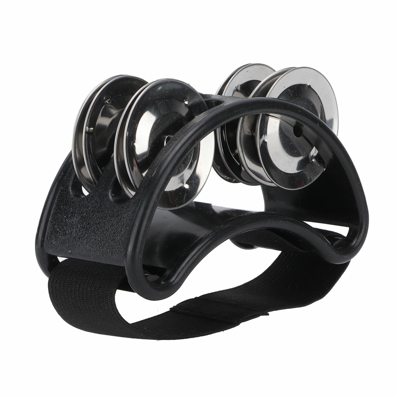 Ножной тамбурин с металлическими джиллингами для ударных инструментов - портативный музыкальный аксессуар