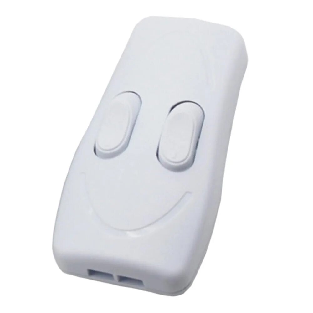 Пластиковый двойной переключатель для лампы White