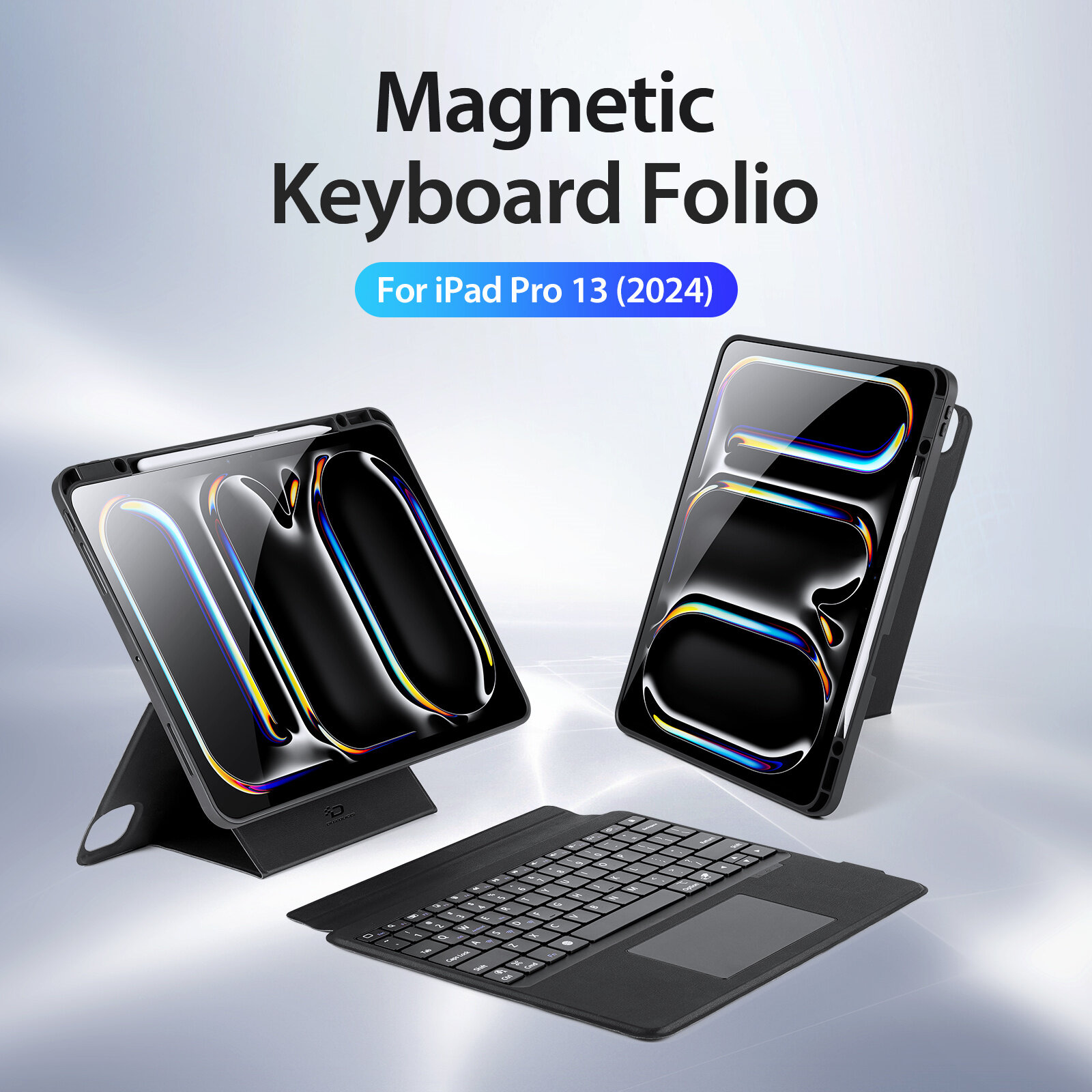 Чехол с русской клавиатурой Dux Ducis DK Series для Apple iPad Pro 13 (2024) черный