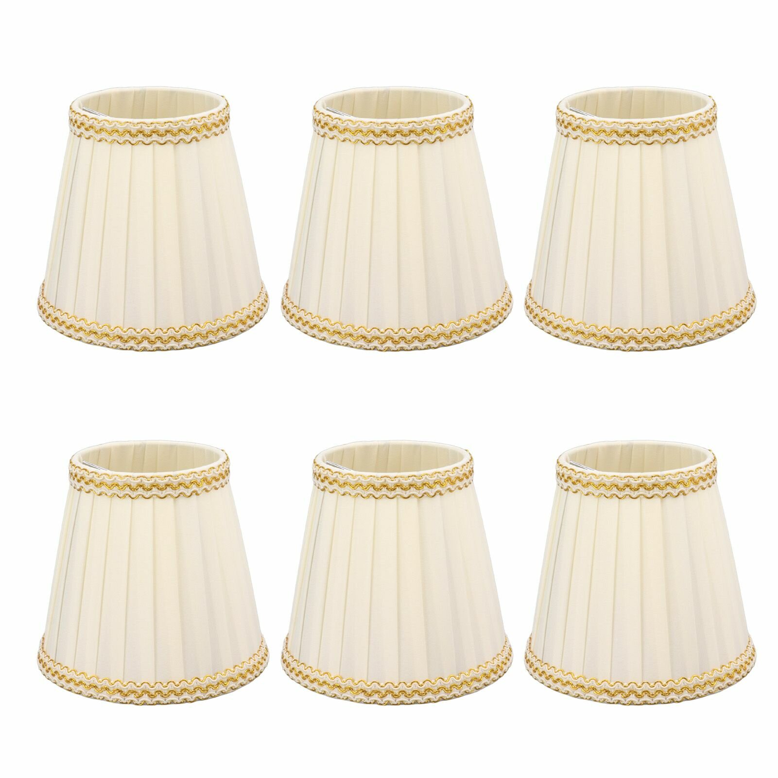 6 шт. маленьких зажимов для абажура в форме барабана, тканевые крепления для люстр, лампочек-свечей, осветительных аксессуаров