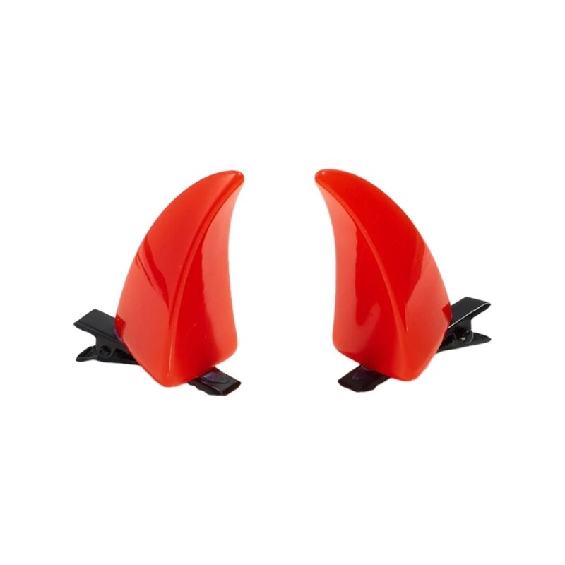 Пластиковая заколка для волос с рогом дьявола Красный, Red