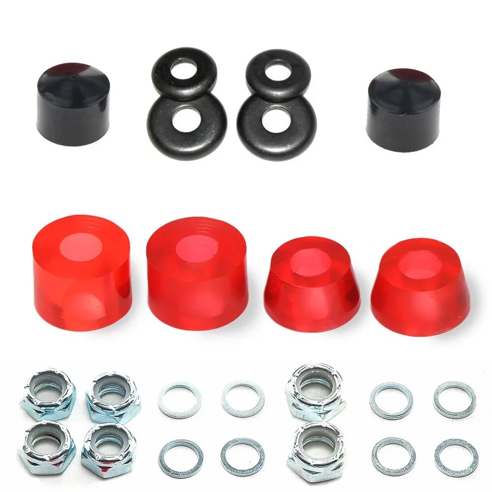 Комплект для скейтборда Double Rocker, бушинги Transparent Red
