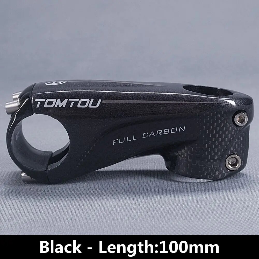 TOMTOU 3K карбоновый вынос руля 31.8 мм 6 градусов 80/90/100/110 мм Черный, Black - 100mm