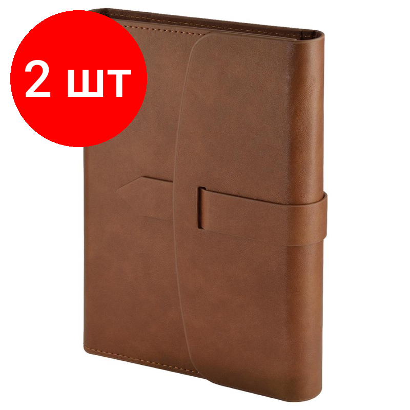 Комплект 2 штук, Ежедневник недатированный А5 Senate корич. 272 стр. 3-213/06