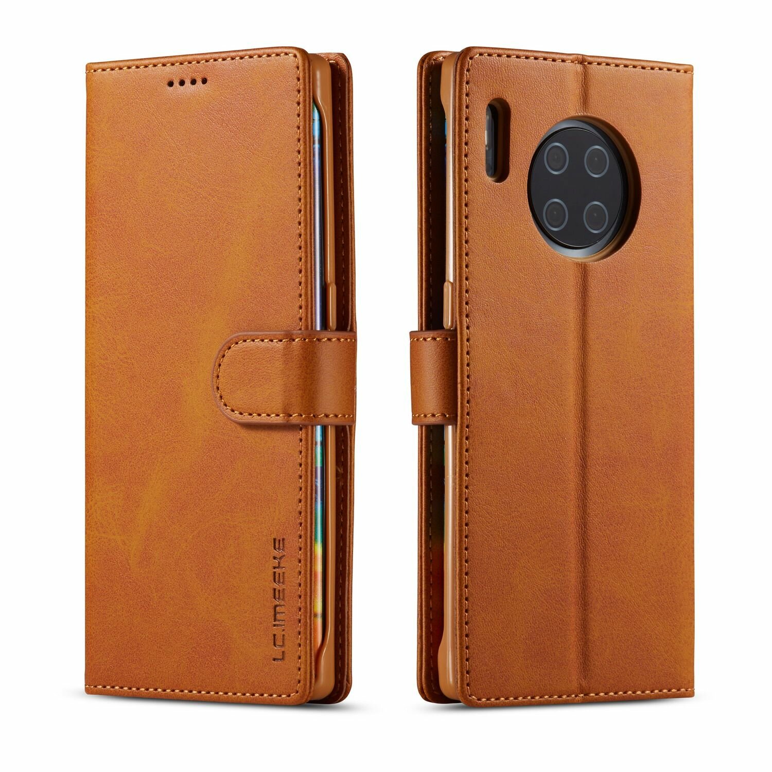 LCIMEEKE Кожаный книжка чехол для Huawei Mate 30 Pro(Хуавей Мате 30 Про) с визитницей из экокожи