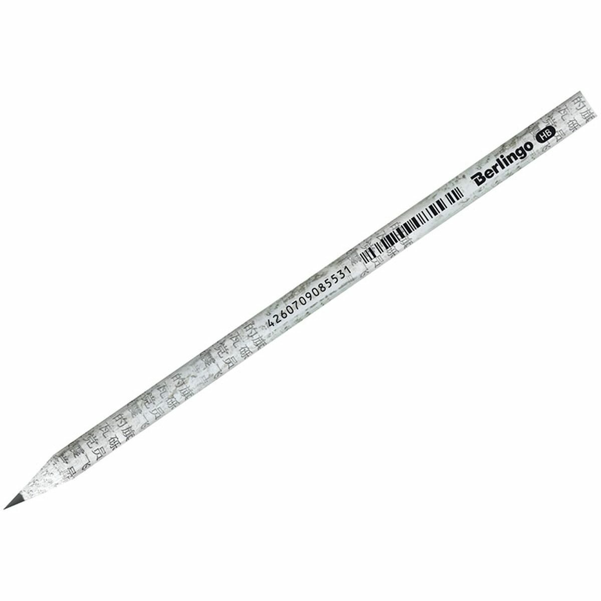 Карандаш чернографитный Berlingo Paper Pencil (НВ, из переработанной бумаги, круглый, заточенный) (BP01321), 288шт.