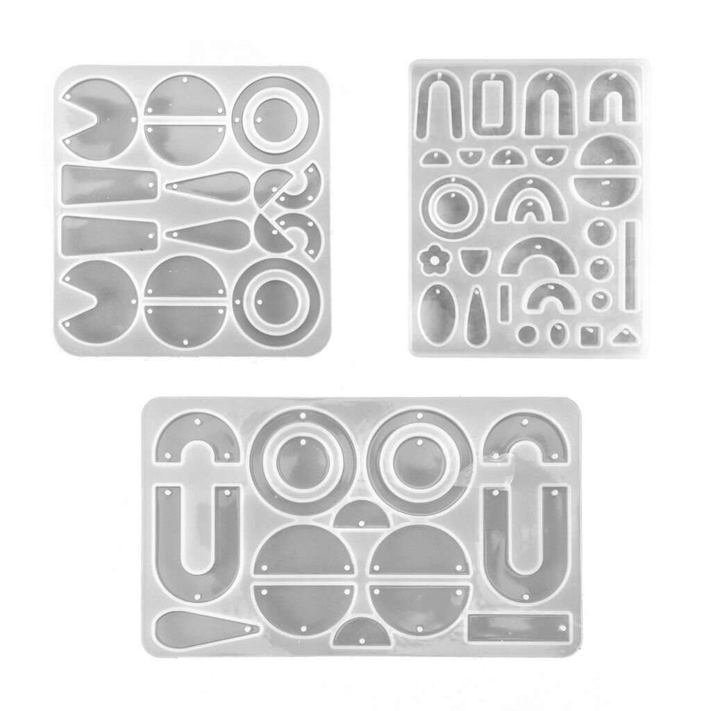 1 комплект из 3-х кристаллов, форма для сережек эпоксидной смолы своими руками-4