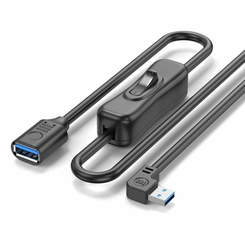 USB 3.0 Кабель-удлинитель с кнопкой включения, 5m - Направо