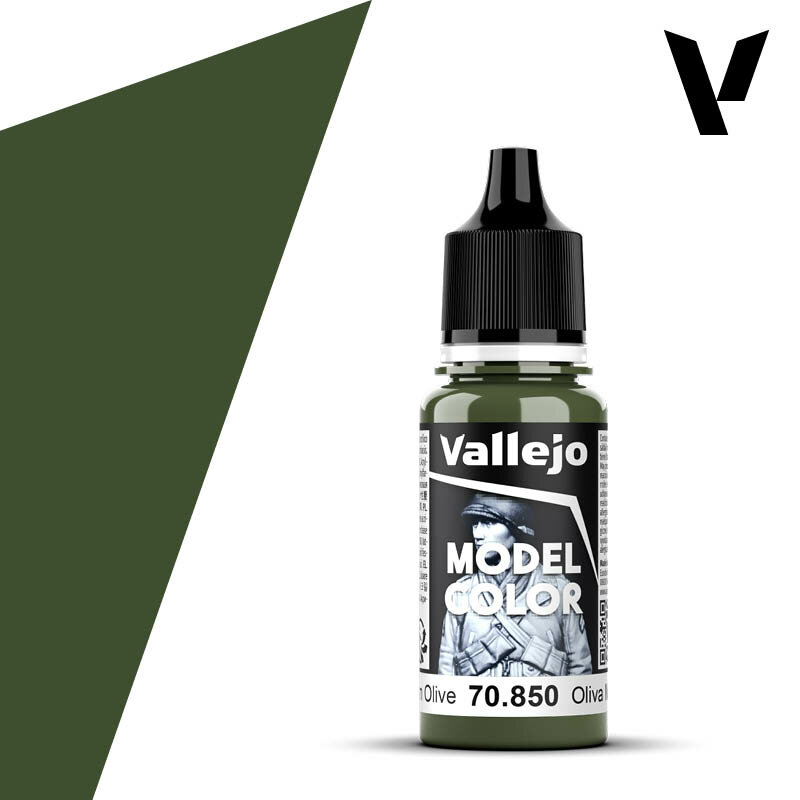 Краска 70850 Vallejo серии Model Color Medium Olive (Оливковый Средний)18ml