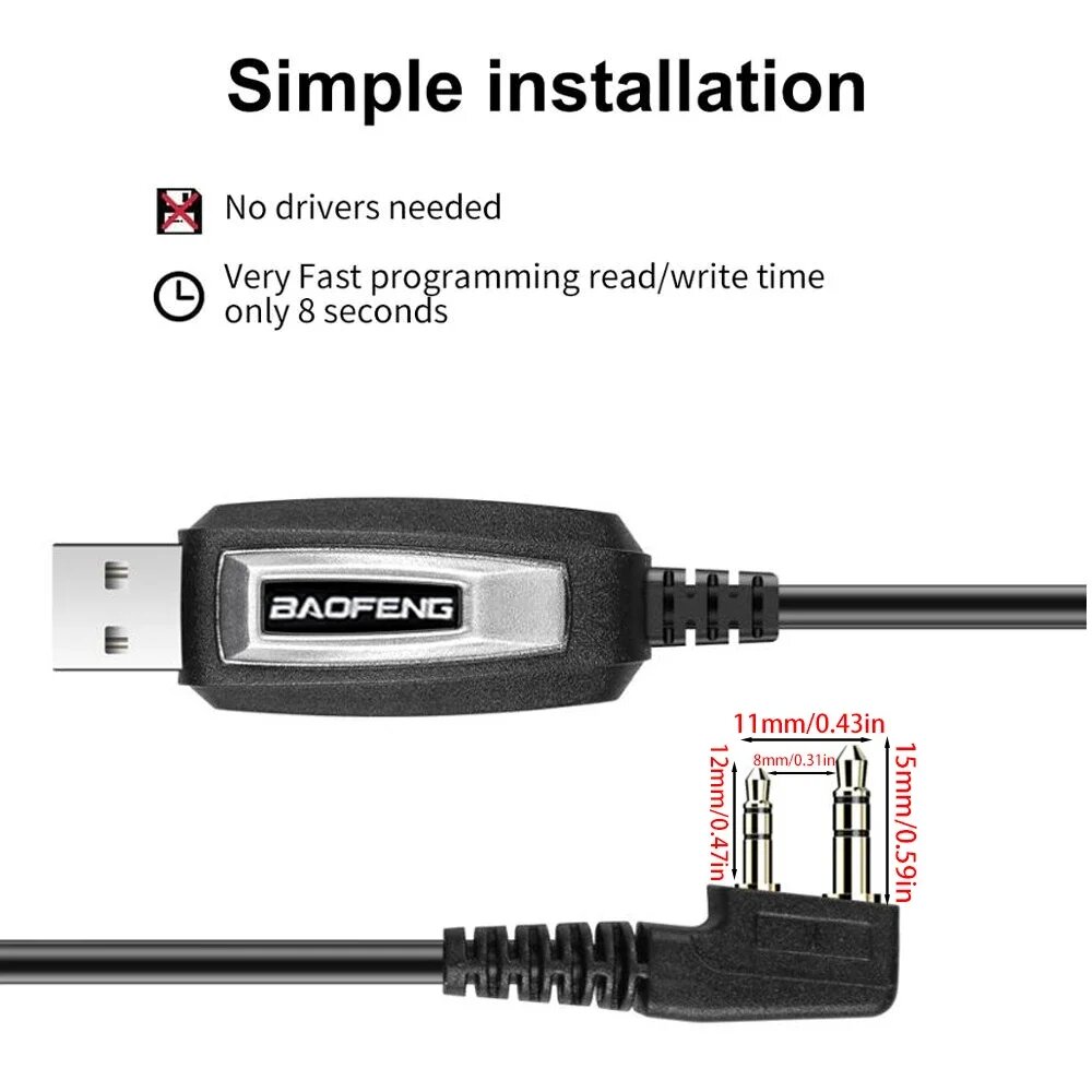 USB-кабель для программирования раций Baofeng — фото 1