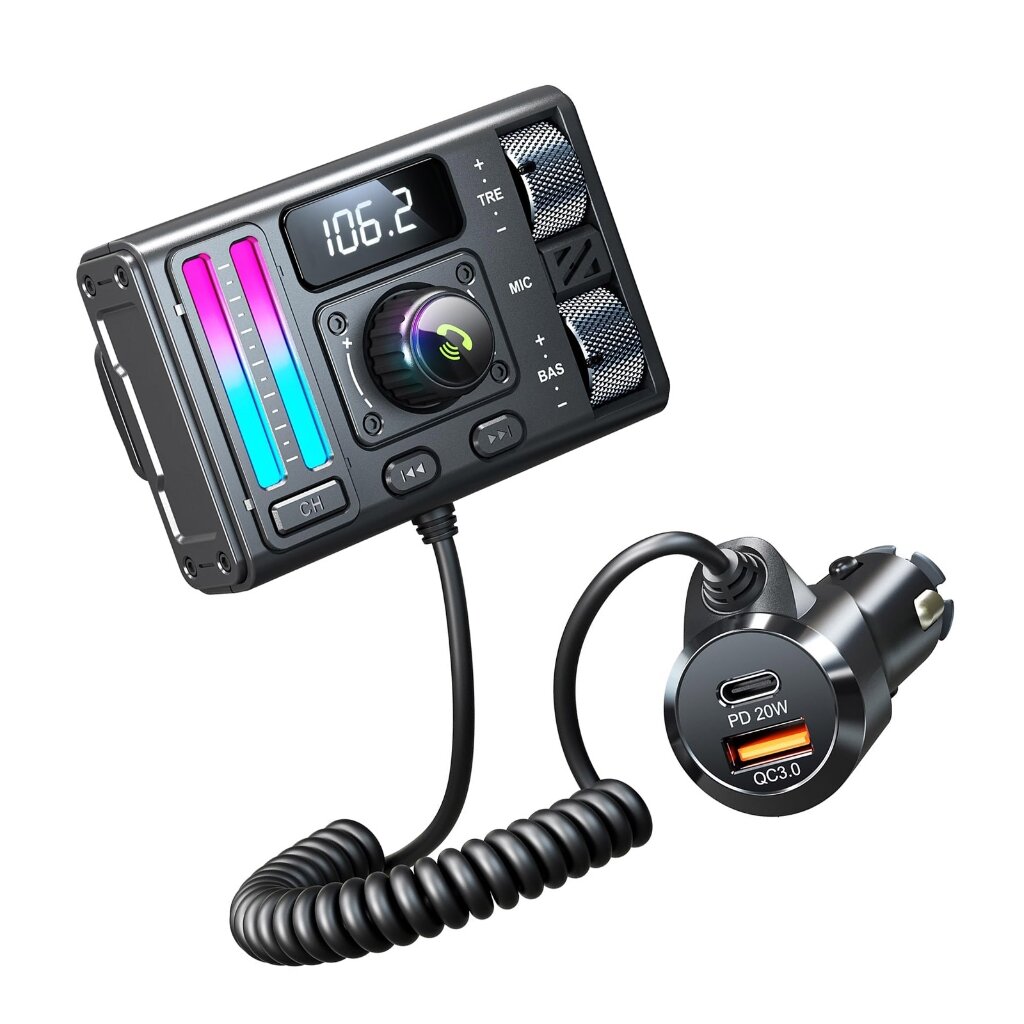 Автомобильный FM-передатчик PD20W USB-зарядка MP3-плеер Handsfree радиоадаптер