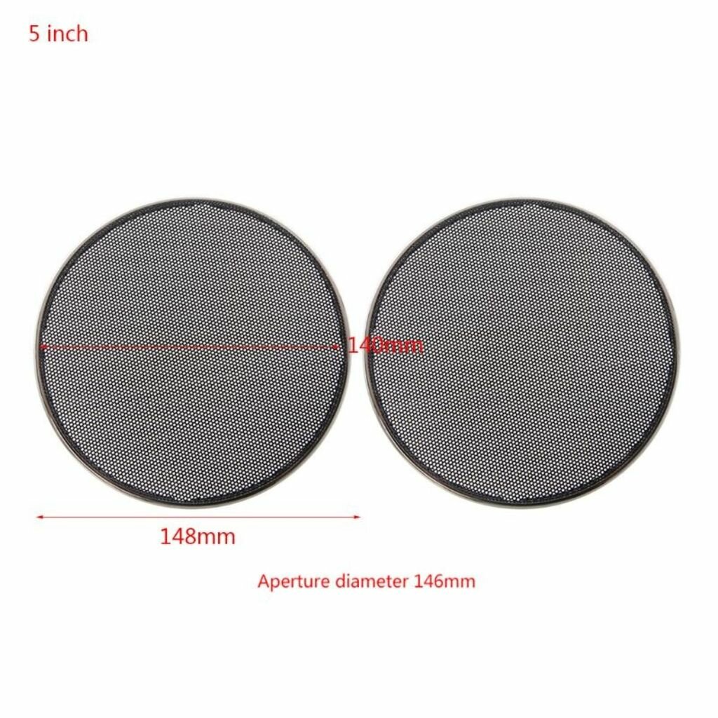 Запчасть для аудиотехники, Сетчатый экран динамика с хромированной рамкой - 5 дюймов, 2 шт.