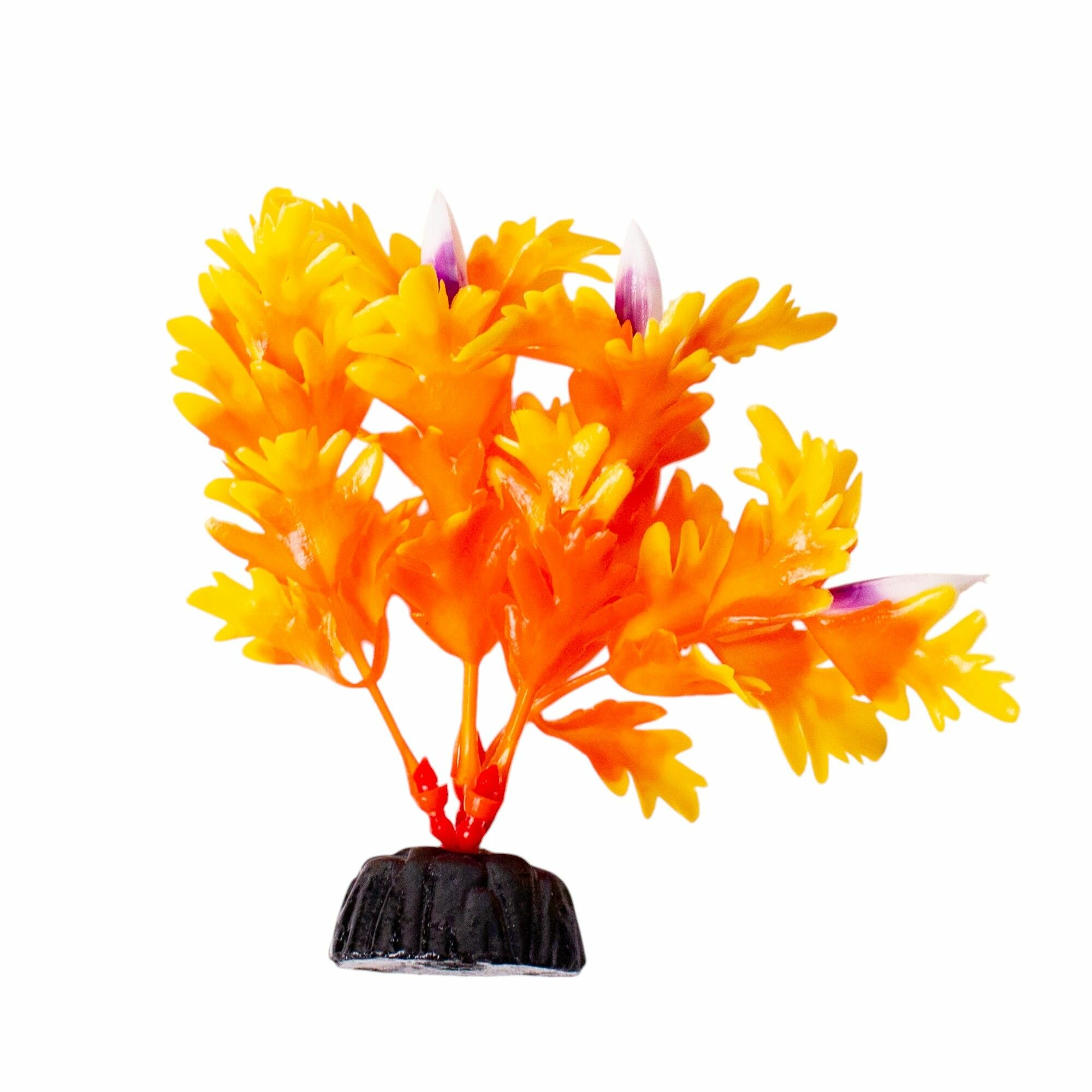 Растение искусственное для аквариума Биодизайн Синема красно-оранжевая (высота 10 см.) M028/10