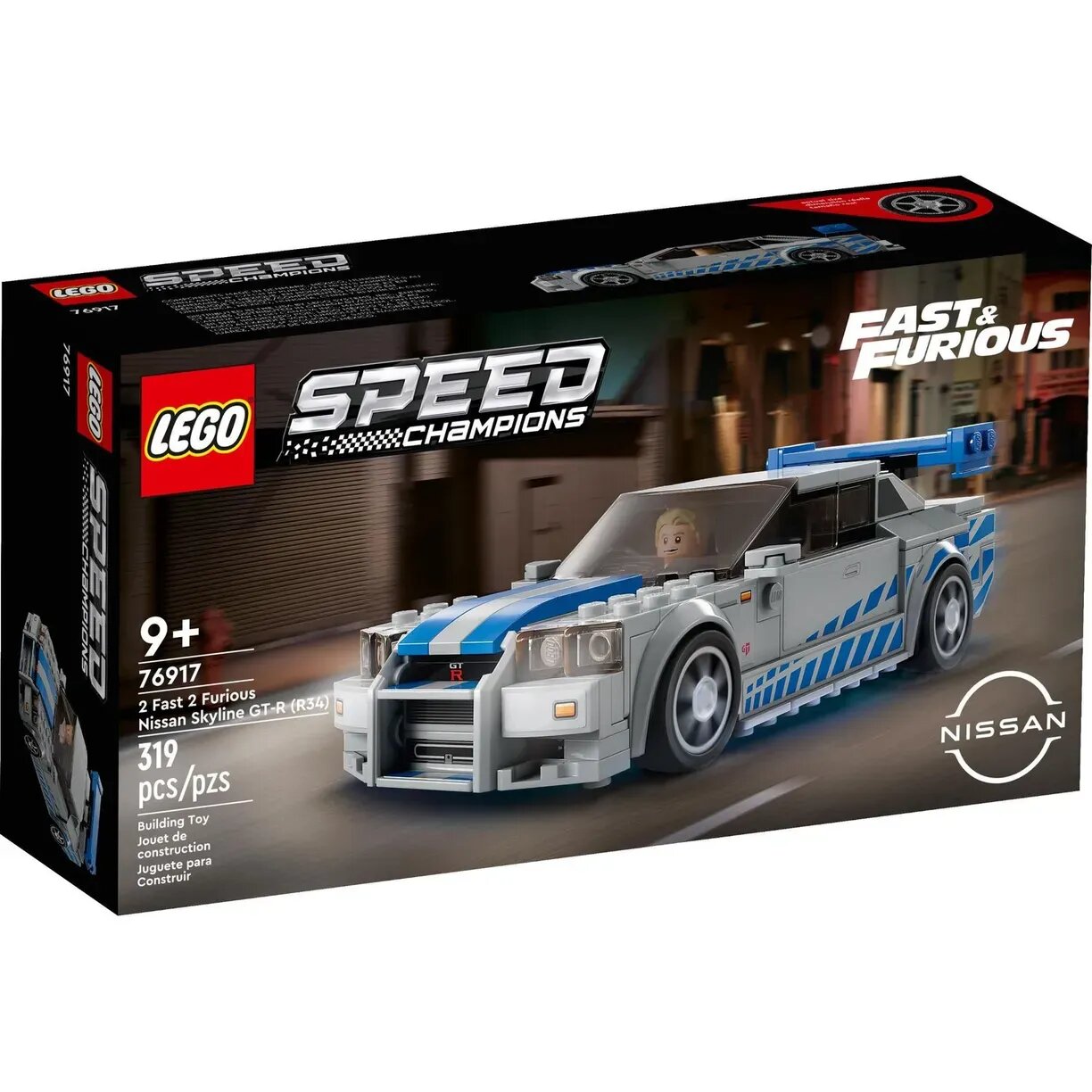 Конструктор LEGO Speed Champions Форсаж Nissan Skyline GT-R 76917, 319 деталей, от 9 лет