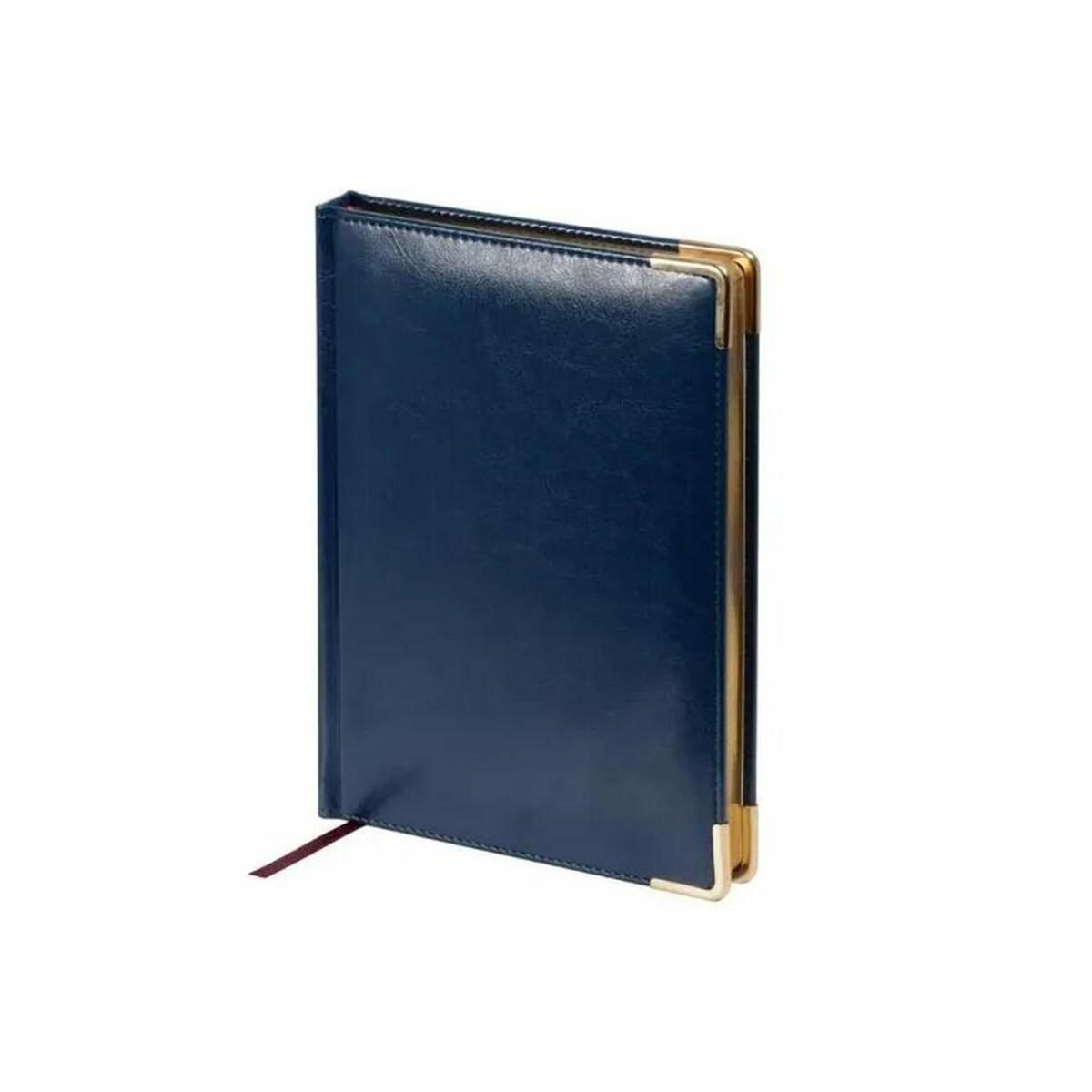 Ежедневник недатированный А5 Attache Sidney Nebraska (136 листов) обложка кожзам, синяя, золотистый срез
