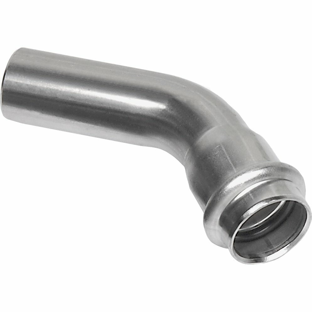 Отвод однораструбный 28 45 град. из нержавеющей стали