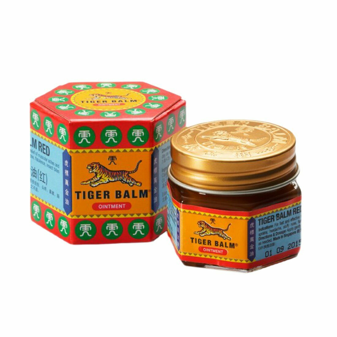 Tiger Balm Натуральный тигровый бальзам для тела Красный тигр / Red Ointment, 19,4 г