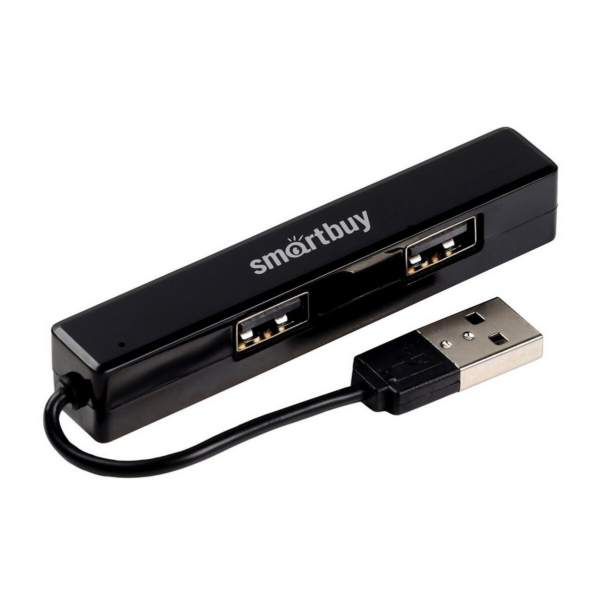 Картридер USB - Xaб SmartBuy SBHA-408 -4 порта (черный)