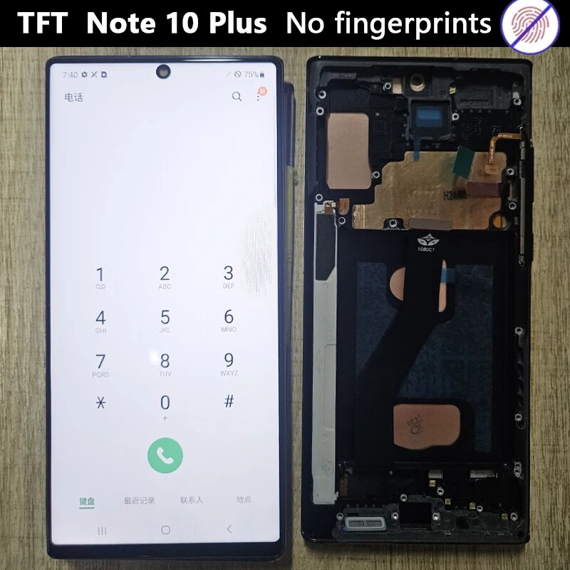 TFT OLED-дисплей для Samsung Galaxy Note 10 plus N9750 N975F ЖК-дисплей с цифровым преобразователем сенсорного экрана в сборе для Galaxy Note 10+ протестировано Black Frame TFT