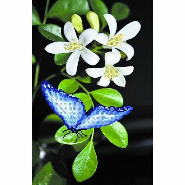 Рисунок на шелке Матренин посад "Цветочная ветка", 28х34 см (МП.28х34.4001)