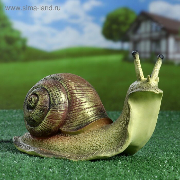 Садовая фигура их полистоуна «Улитка», 27×11×17 см