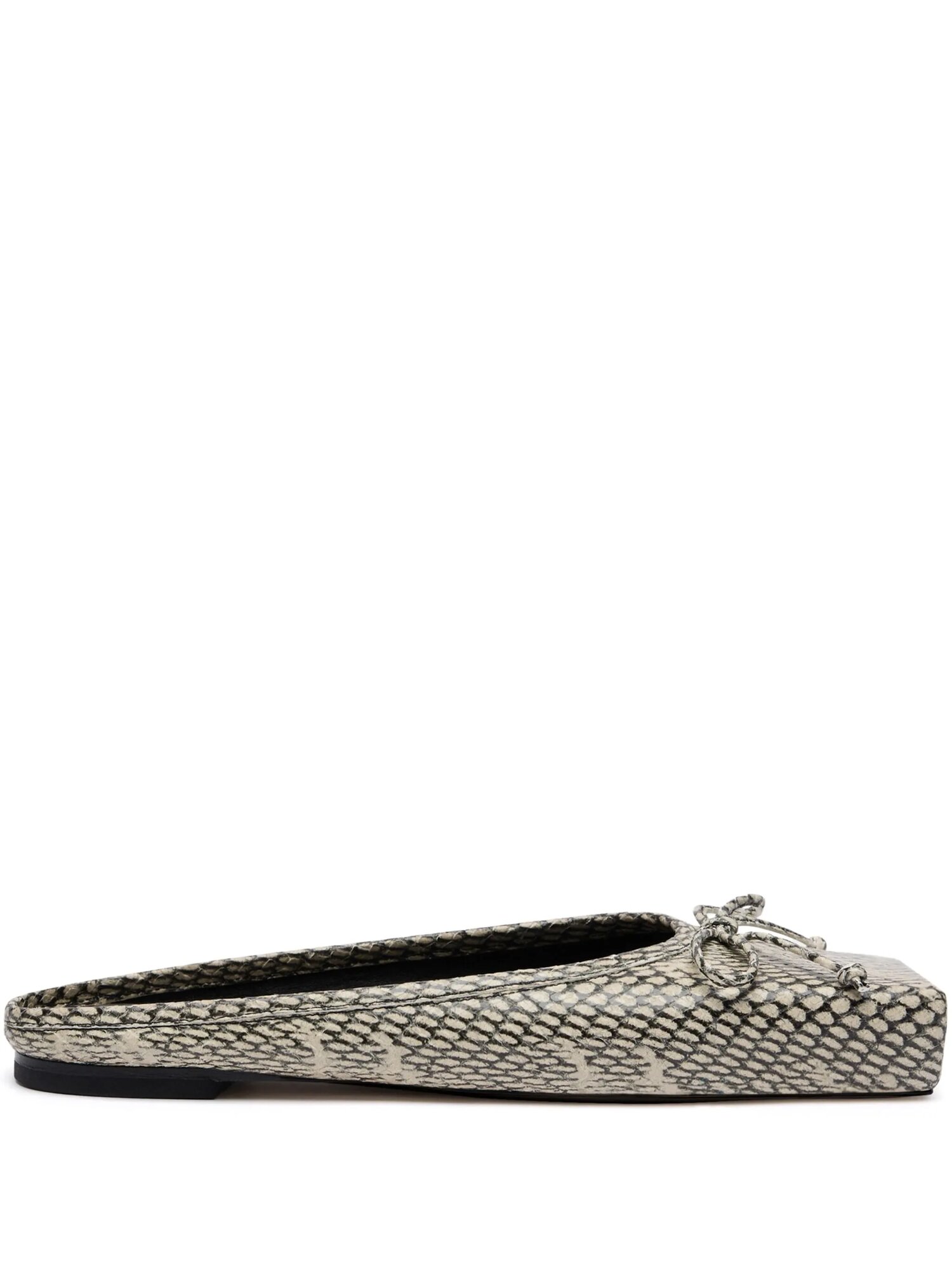 Мюли Мюли с тиснением под змеиную кожу