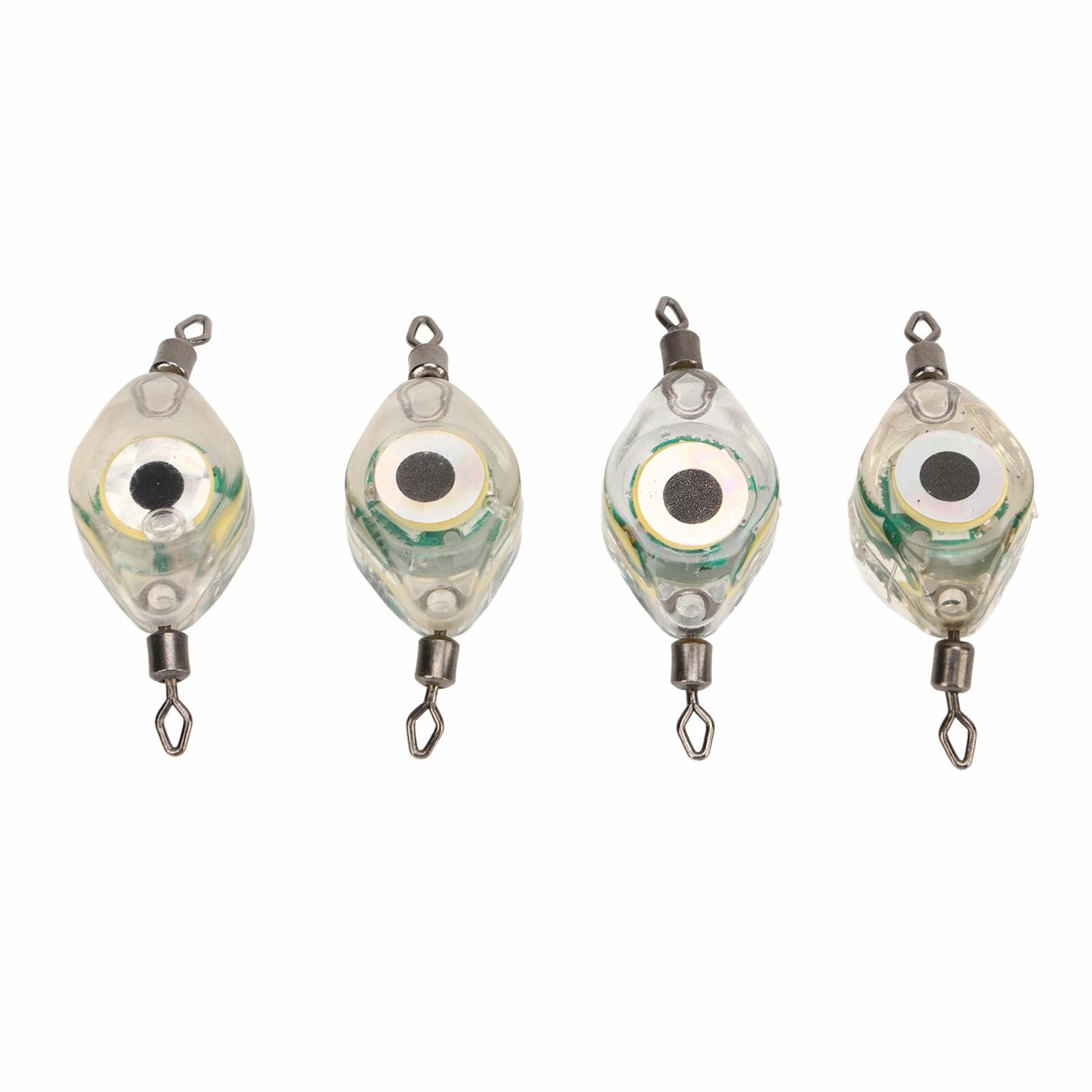 4 шт. светодиодные рыболовные приманки с двойной вращающейся застежкой, световые снасти для морской и пресноводной рыбалки, приманка для форели, окуня и многого другого