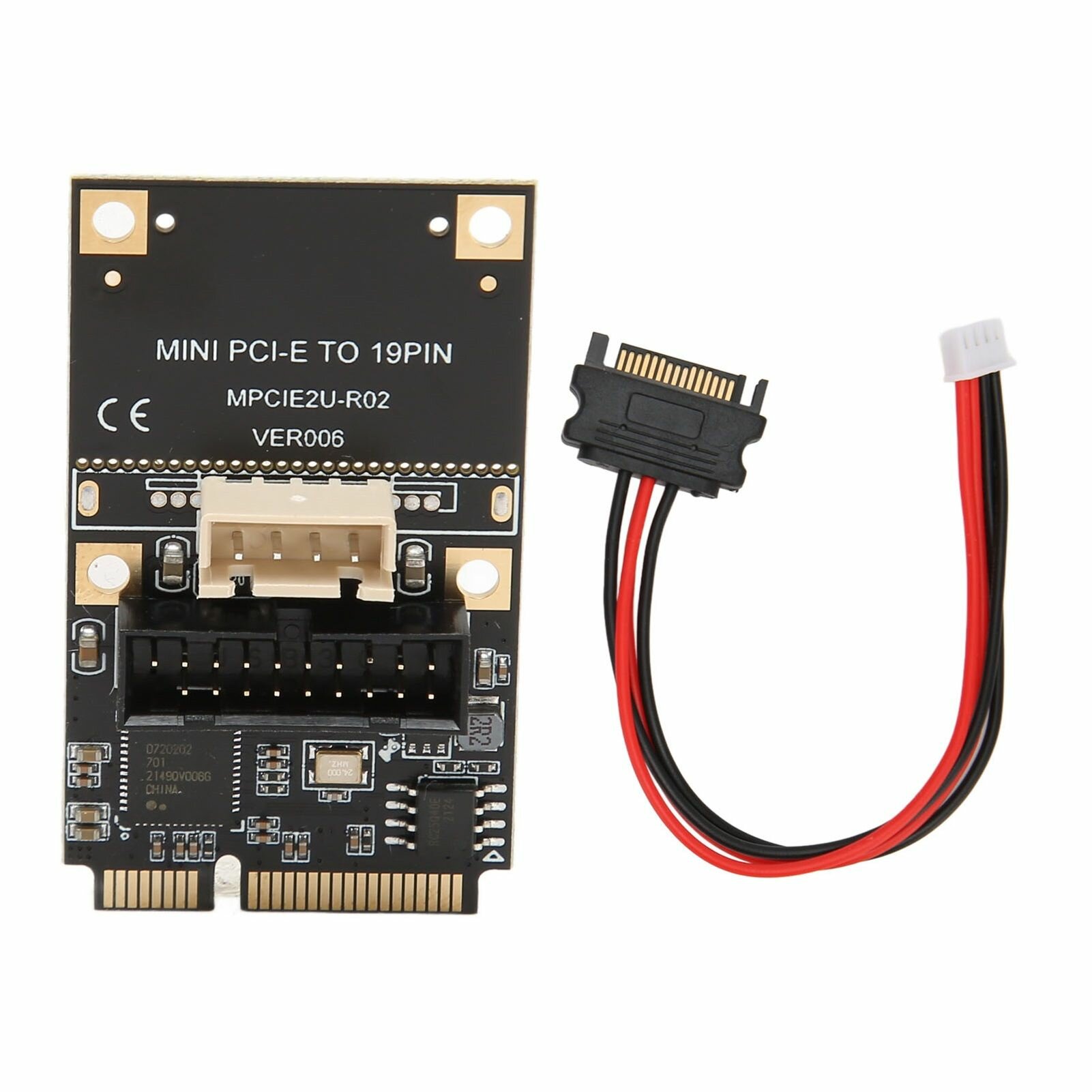 Карта расширения Mini PCI-E to USB 3.2 GEN1, 19-pin, 5 Гбит/с