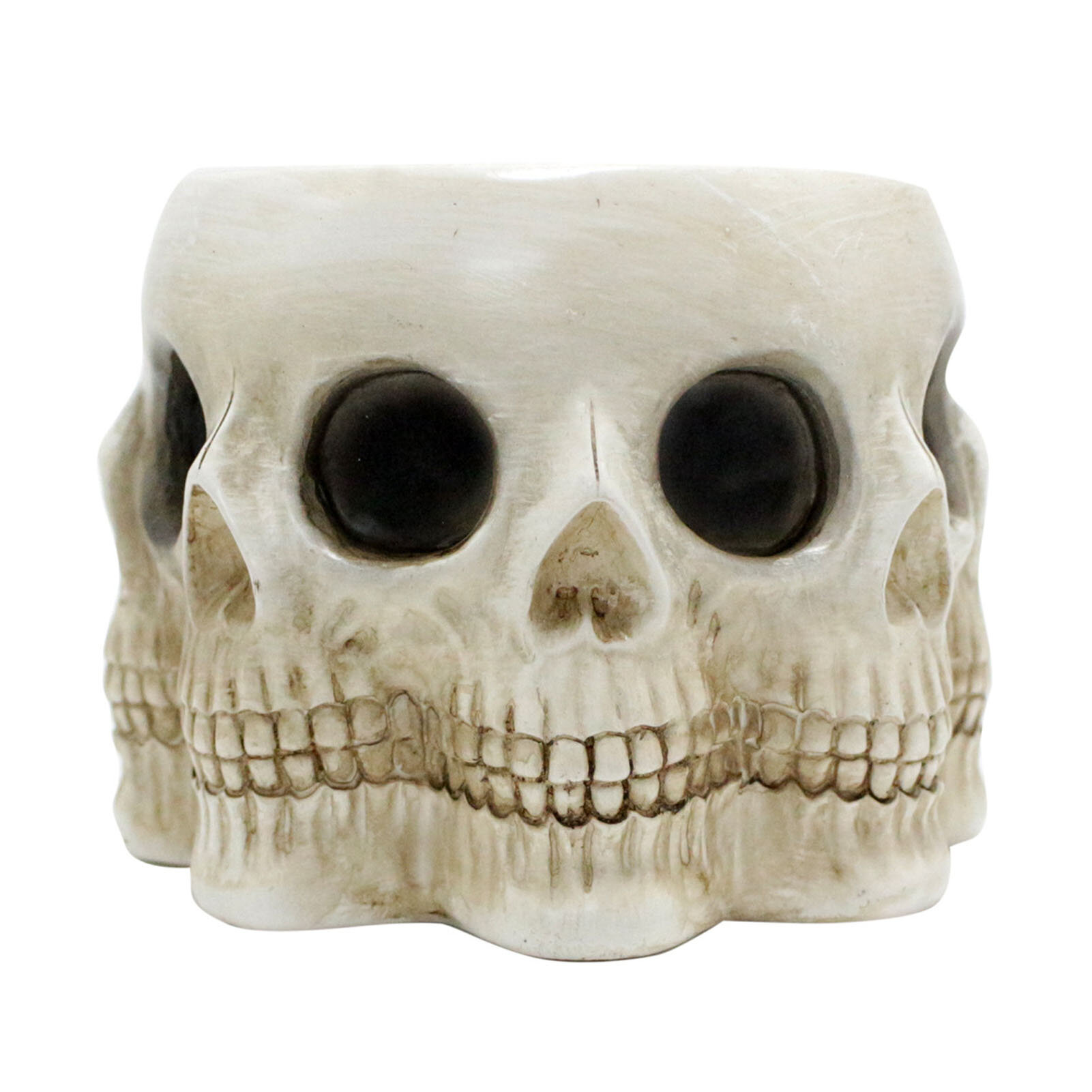 Многогранные декоративные элементы в виде черепов для цветочных горшков, изготовленные из смолы, для дома и сада, в стиле ужасов, украшение в виде черепа для ландшафтного дизайна.