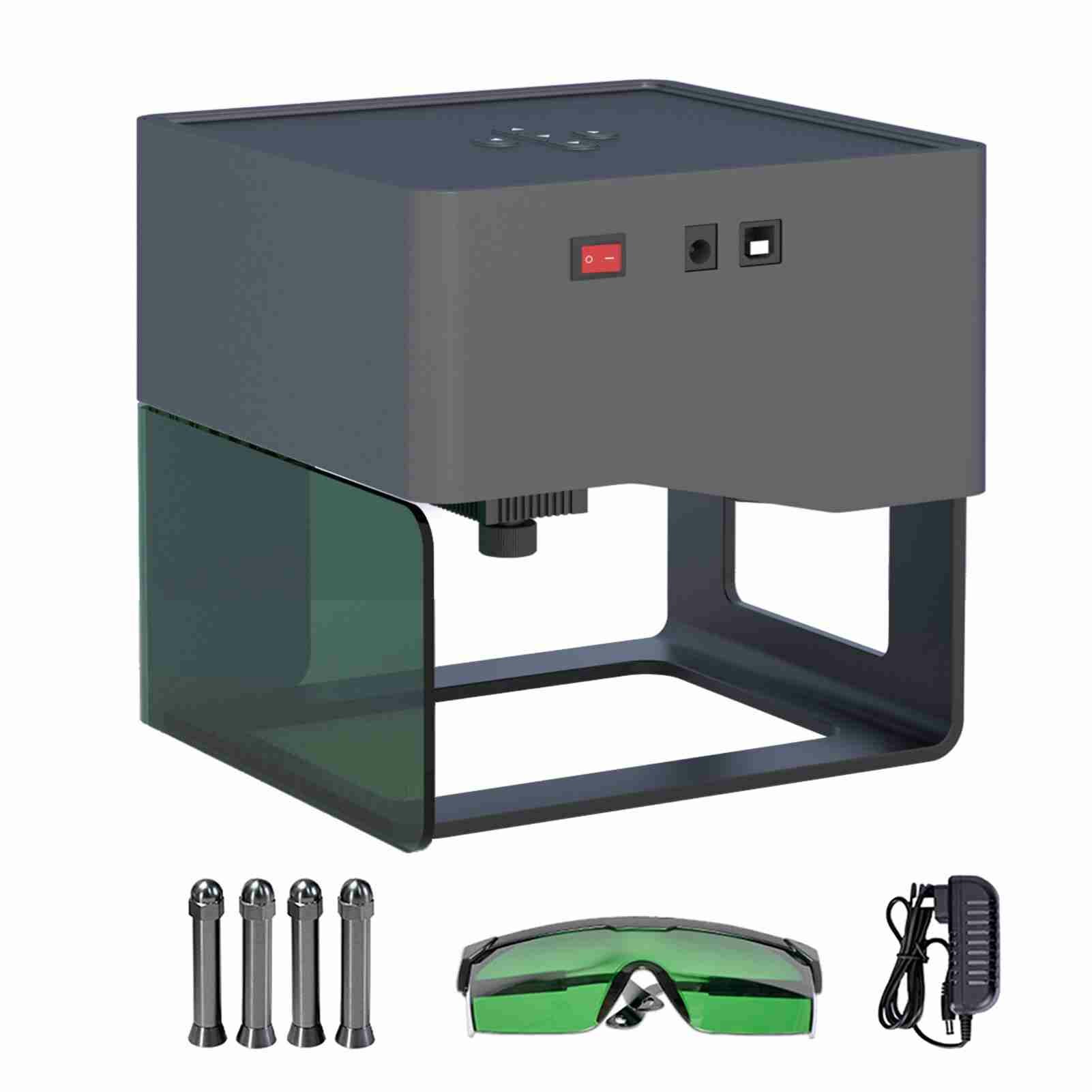 Лазерный Гравер 80x80 мм, Зона Гравировки, Портативная Маркировочная Машина для Дерева, Бамбука, Кожи, Пластика, Керамики