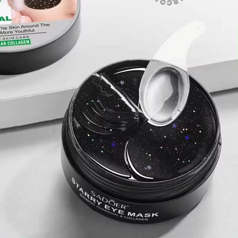 Патчи для глаз от отеков, мешков и морщин под глазами Sadoer 60 штук / Гидрогелевые антивозрастные патчи от темных кругов и синяков